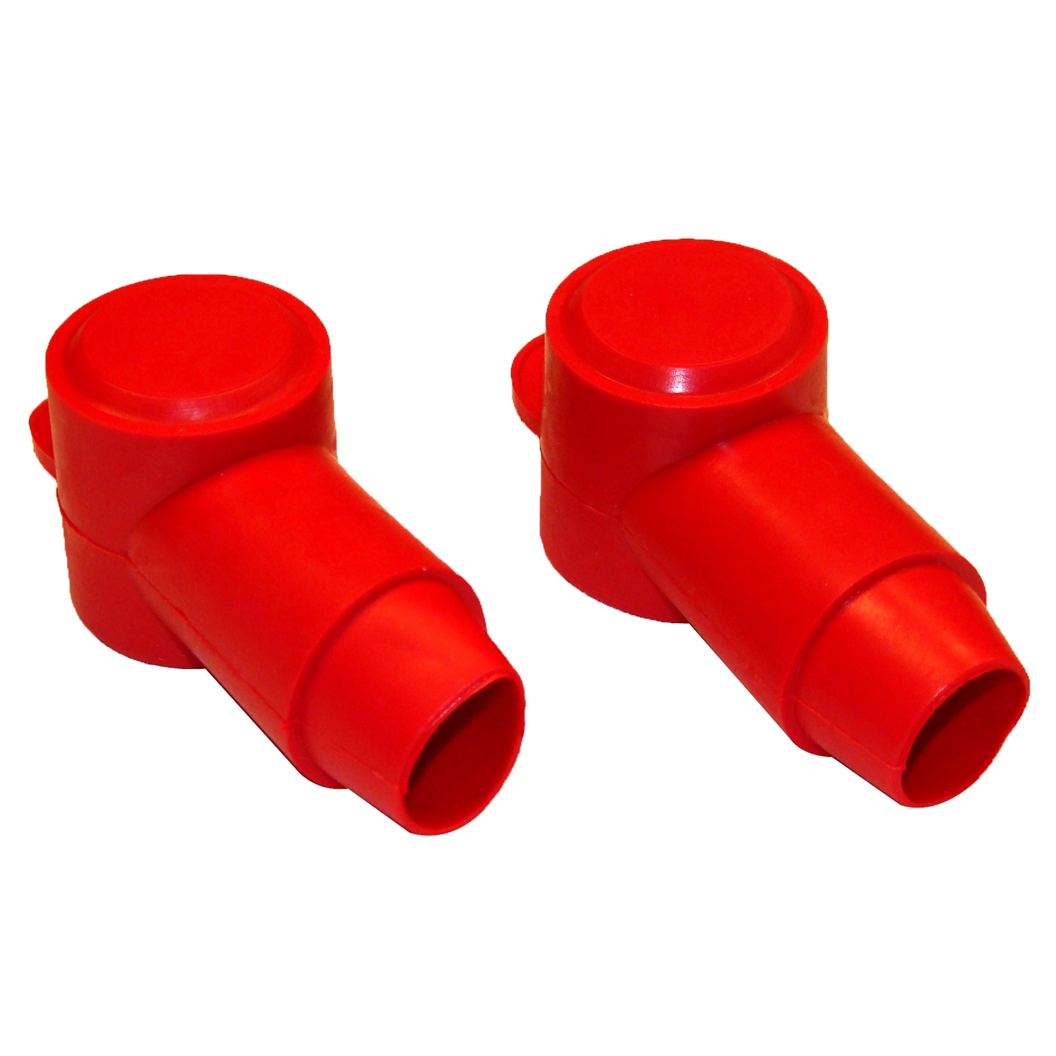 Battery Disconnect Boots, Red, Rubber, Pair - American Autowire