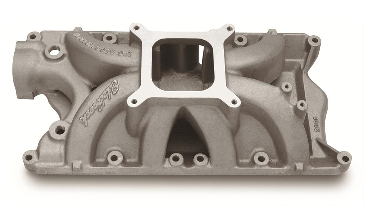 Intake Manifold Victor Jr. Single Plane Aluminium Natural Square Bore ...