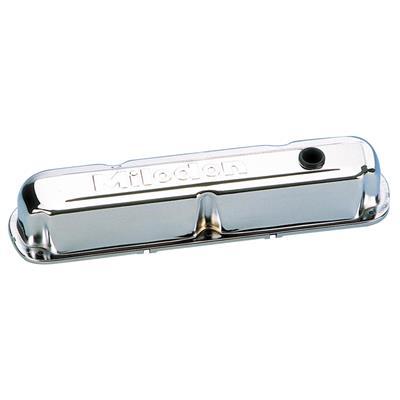 MILODON Valve Covers, Tall, Steel, Chrome, Milodon Logo, For Chrysler ...