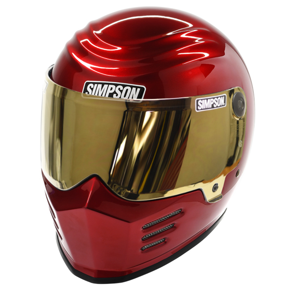 Simpson Racing Outlaw Bandit Motorcycle Helmet, 1X Small - Candee Red