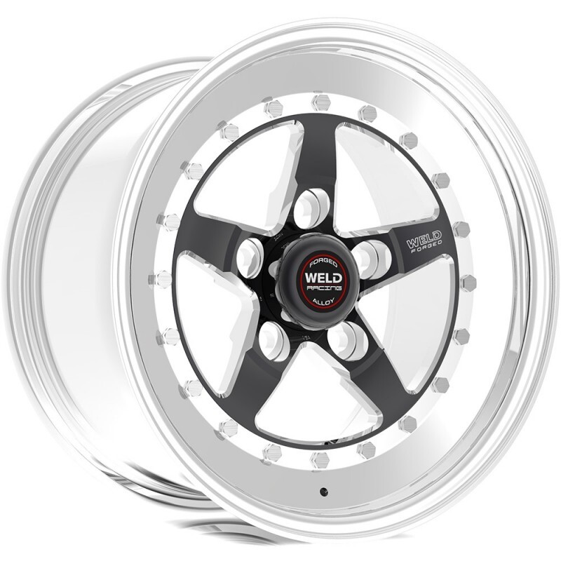 Street Wheel RT Series, 15x10 Black Weldstar 5x4.5 4.5 Backspace - WELD