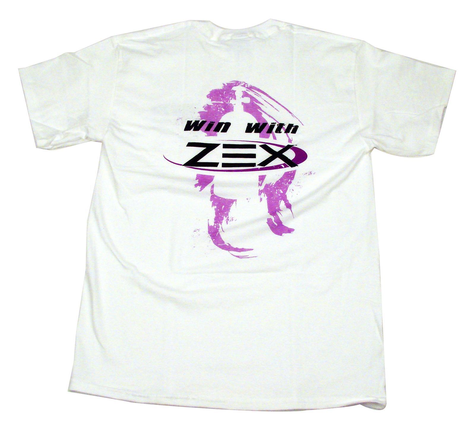 T-Shirt, Cotton, Zex Nitrous Oxide Logo, White, Men's Large, Each - ZEX